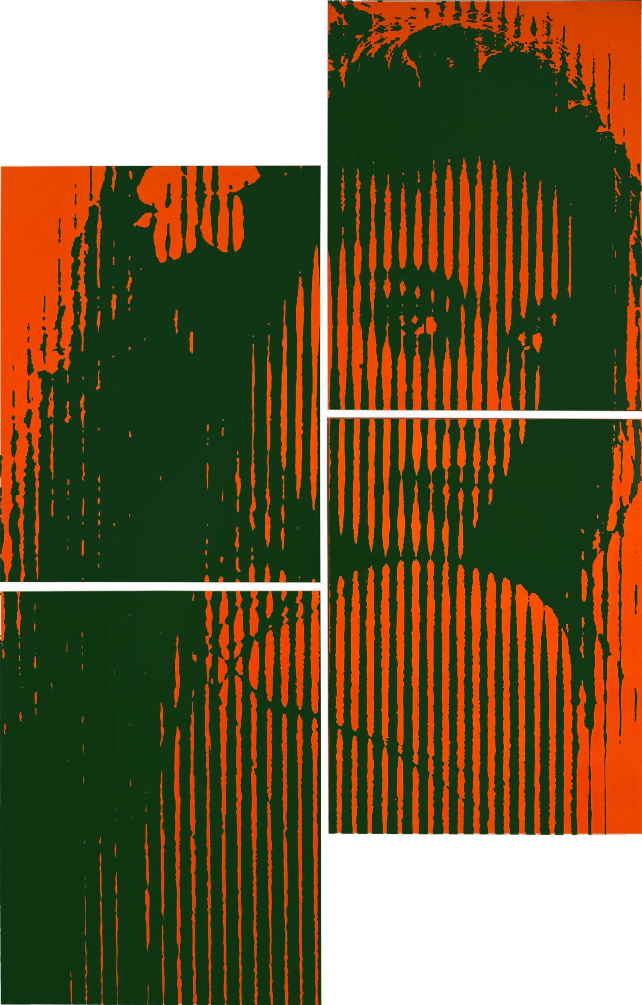 Maui striped portrait painting - Montana Engels